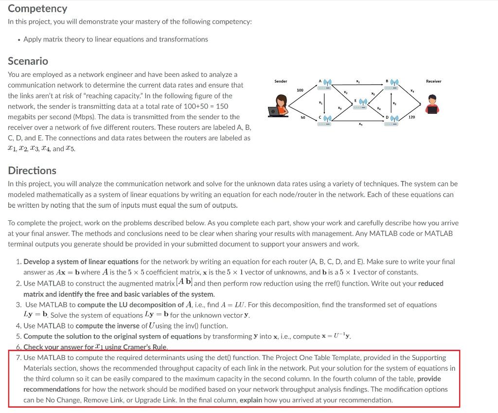 Solved Competency In this project, you will demonstrate your | Chegg.com