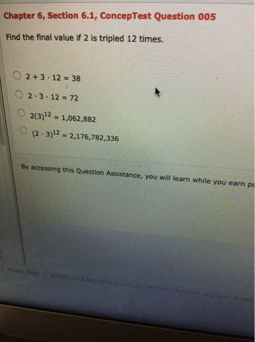 Solved Chapter 6, Section 6.1, ConcepTest Question 005 Find | Chegg.com