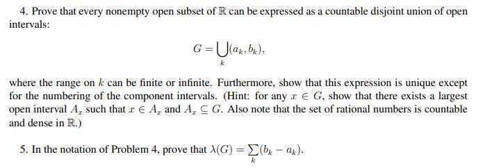 Solved 4. Prove that every nonempty open subset of R can be | Chegg.com