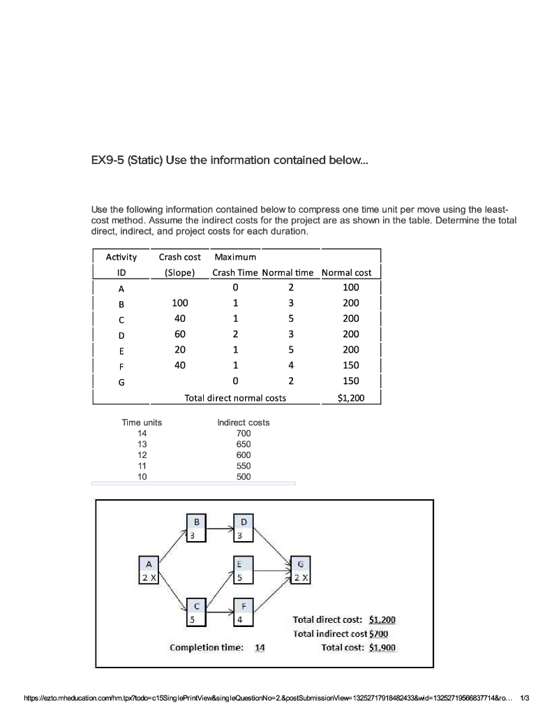 Solved EX9-5 (Static) Use the information contained below... | Chegg.com