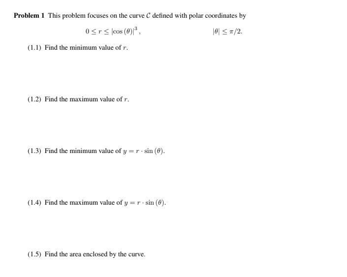 Solved Problem 1 This problem focuses on the curve C defined | Chegg.com