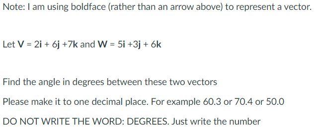 Solved Note: I am using boldface (rather than an arrow | Chegg.com Solved Note: I am using boldface (rather than an arrow | Chegg.com