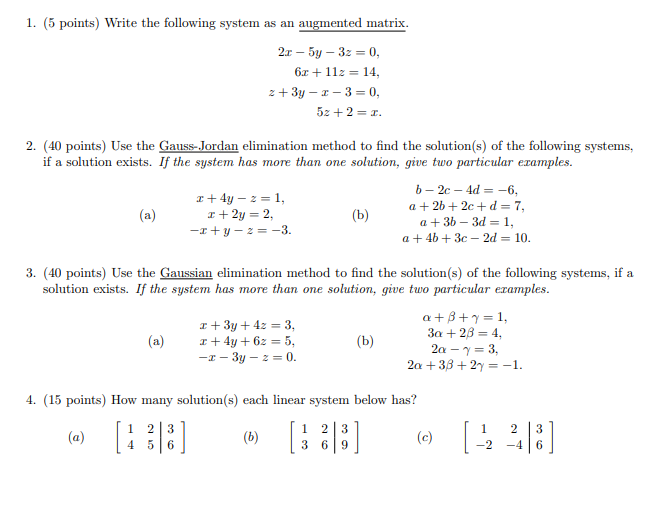 Solved 1. (5 points) Write the following system as an | Chegg.com