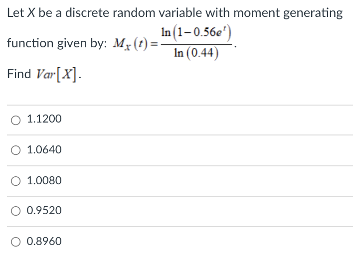 Solved Let X be a discrete random variable with moment | Chegg.com