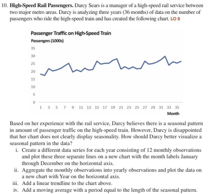 10. High-Speed Rail Passengers. Darcy Sears is a | Chegg.com