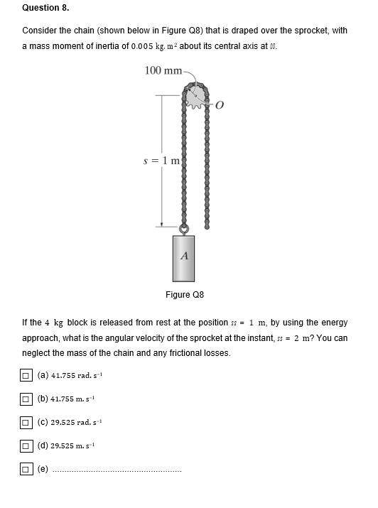 Solved Question 8. Consider the chain (shown below in Figure | Chegg.com