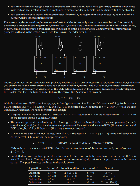 In this lab you need to design and implement a BCD | Chegg.com
