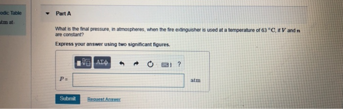 Solved odic Table tm at Part A What is the final pressure, | Chegg.com