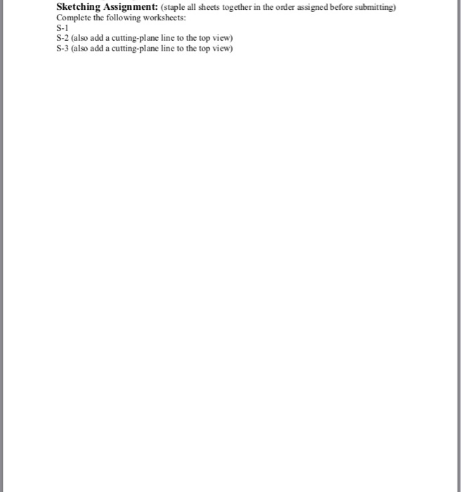Solved Sketching Assignment: (staple all sheets together in | Chegg.com