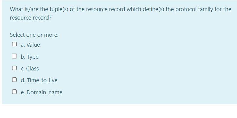 Solved What is/are the tuple(s) of the resource record which | Chegg.com