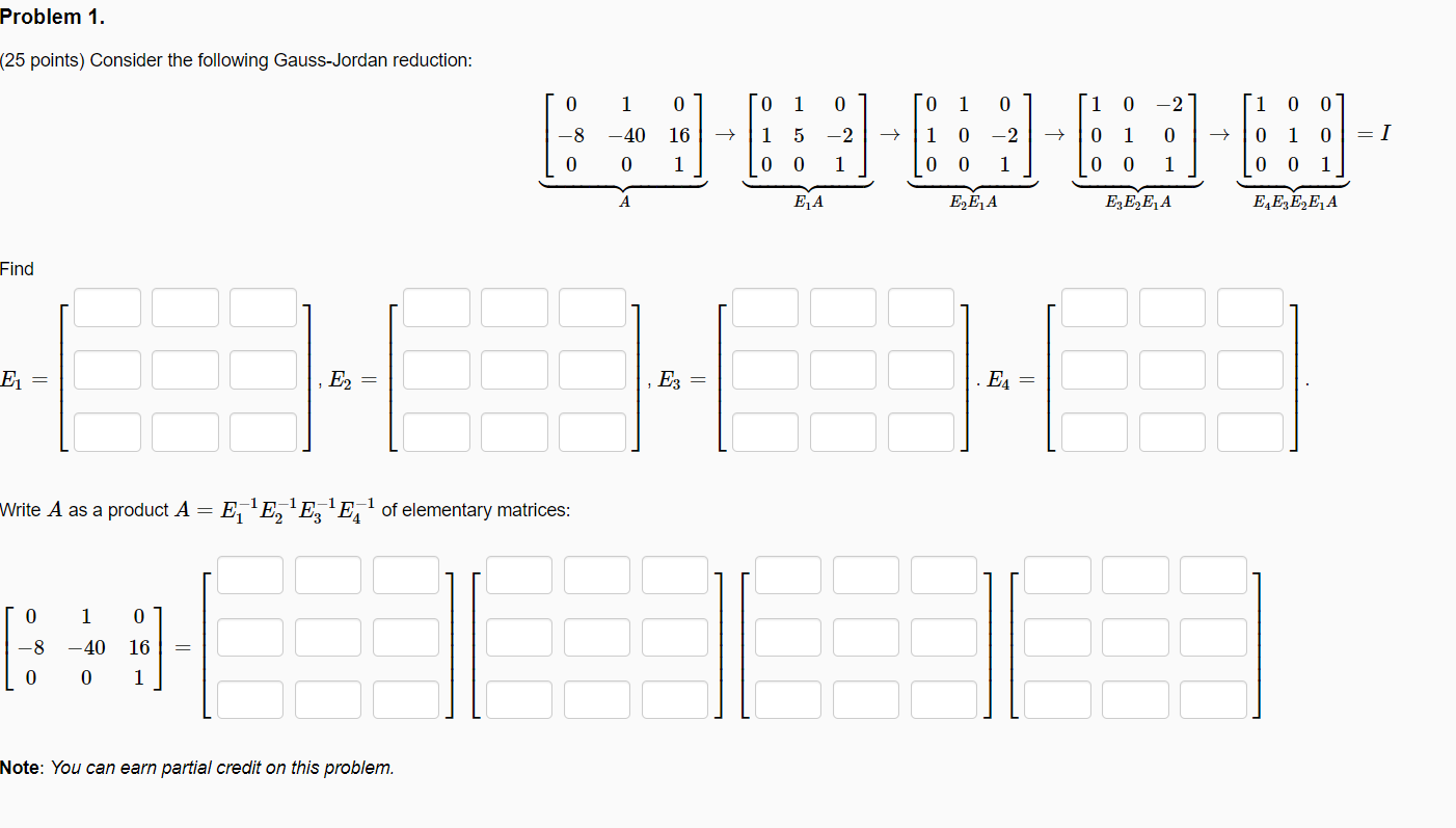 Solved Problem 1. (25 points) Consider the following | Chegg.com