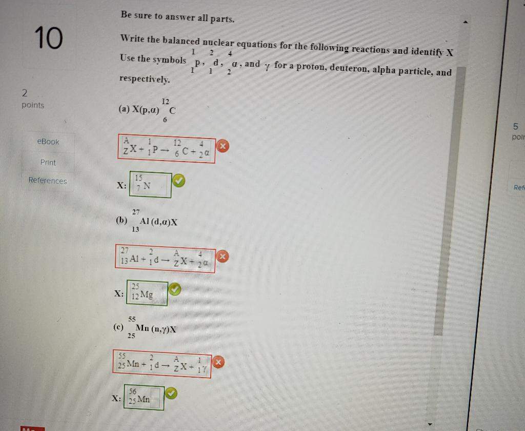 Solved Be sure to answer all parts. 10 Write the balanced | Chegg.com
