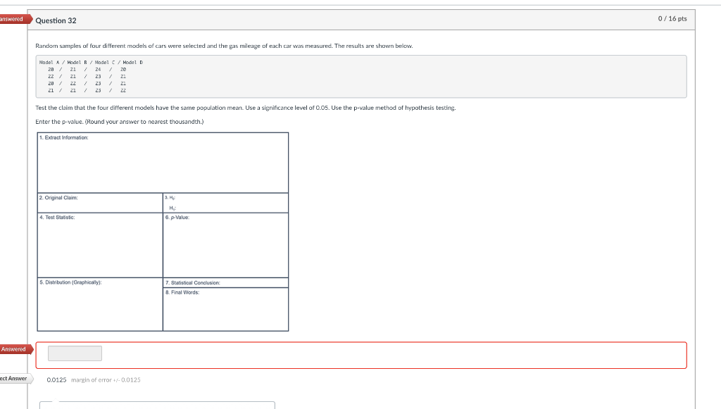 Solved can u show me how to get the p value by hand and | Chegg.com