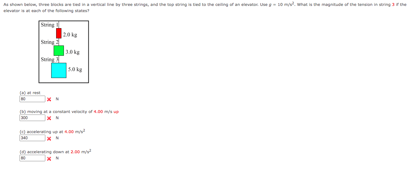 Solved elevator is at each of the following states? (a) at | Chegg.com
