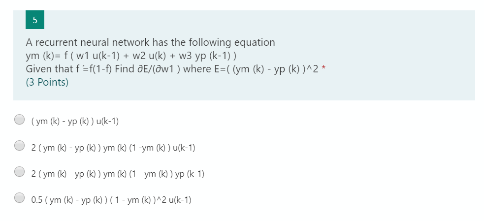 Solved 5 A recurrent neural network has the following | Chegg.com