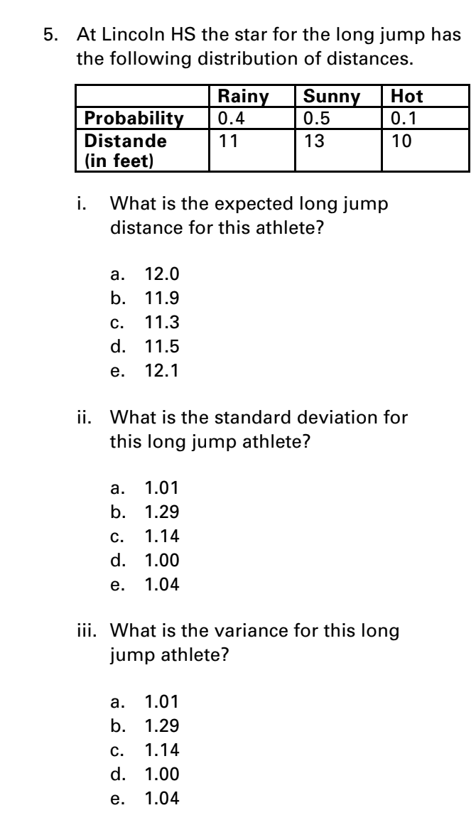 Solved At Lincoln HS the star for the long jump hasthe | Chegg.com