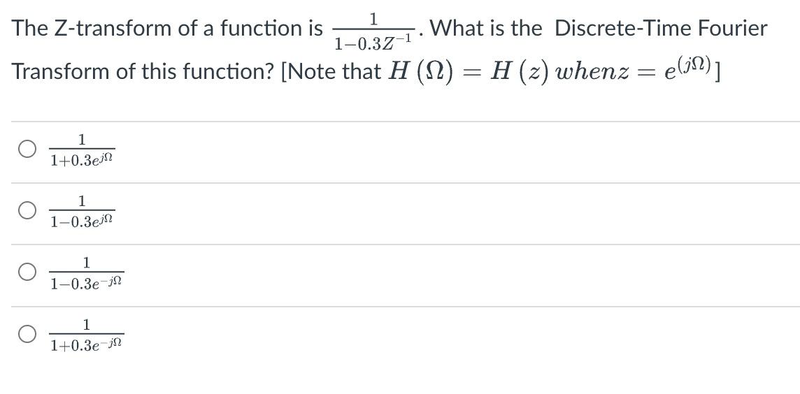 Solved The Z-transform of a function is 1−0.3Z−11. What is | Chegg.com