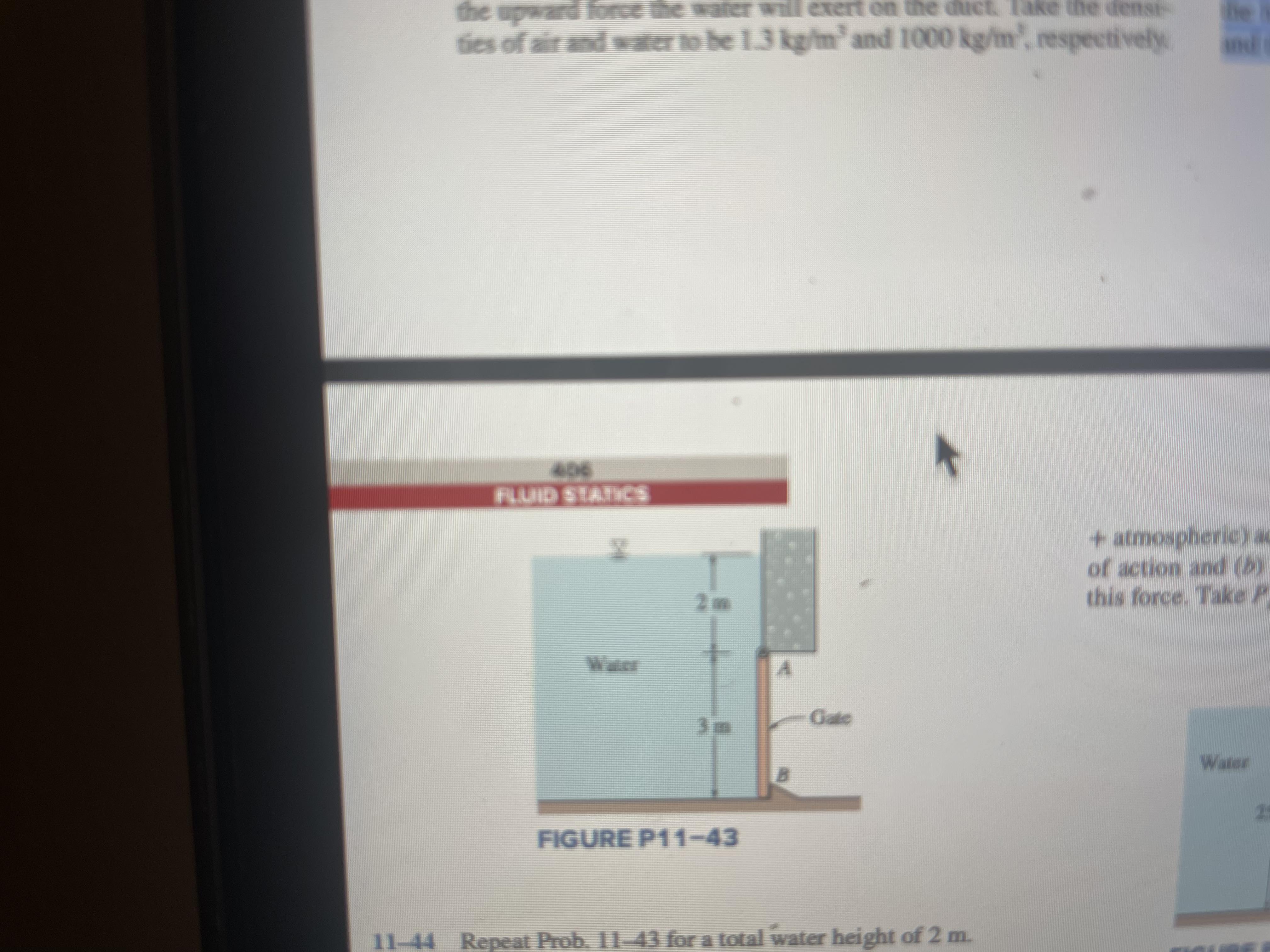 A 3-m-high, 5-m-wide rectangular gate is hinged at | Chegg.com