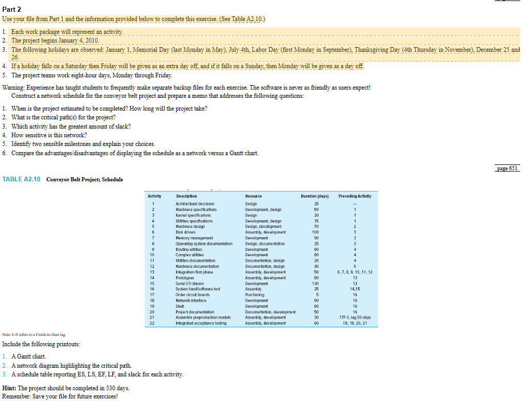 Part 2 Use your file from Part 1 and the information | Chegg.com