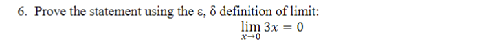 Solved 6. Prove the statement using the ε,δ definition of | Chegg.com