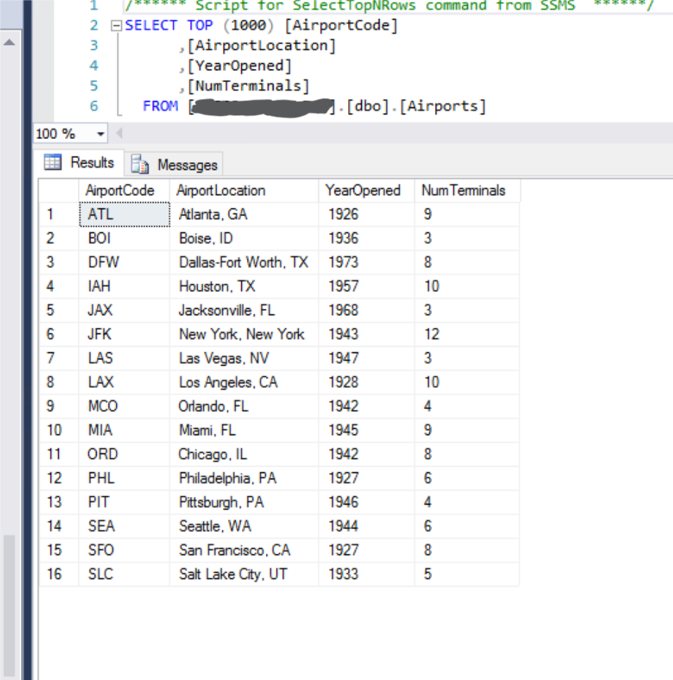 Solved Use SQL Query 1. List the airport code of origin | Chegg.com