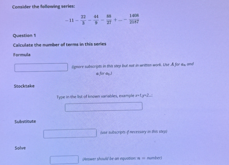 Solved Consider the following series: | Chegg.com