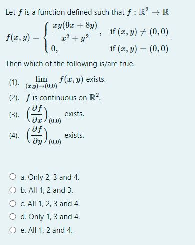 Solved Let f is a function defined such that f:R2→R | Chegg.com
