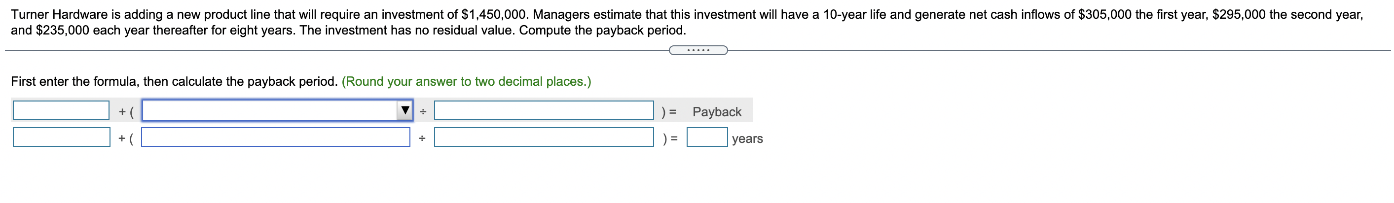 Solved Turner Hardware is adding a new product line that | Chegg.com