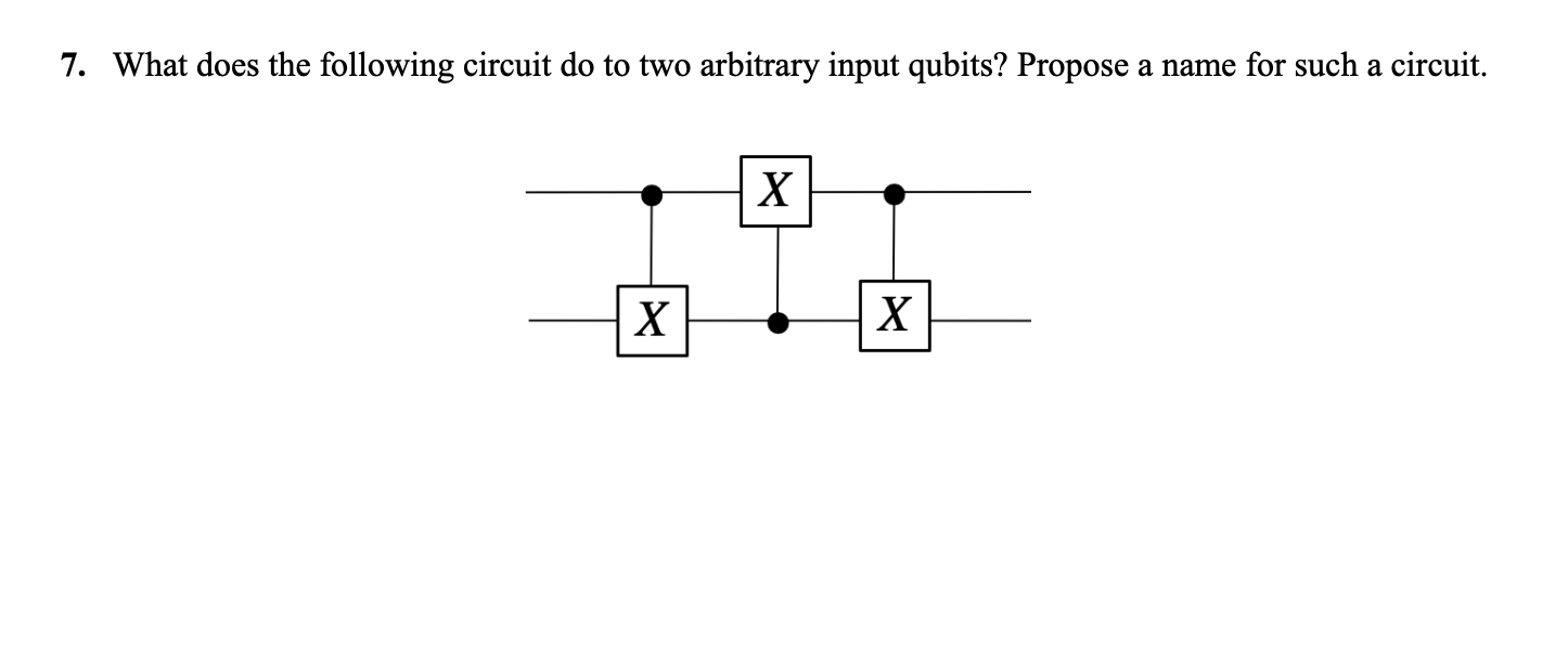 Solved 7. What does the following circuit do to two | Chegg.com