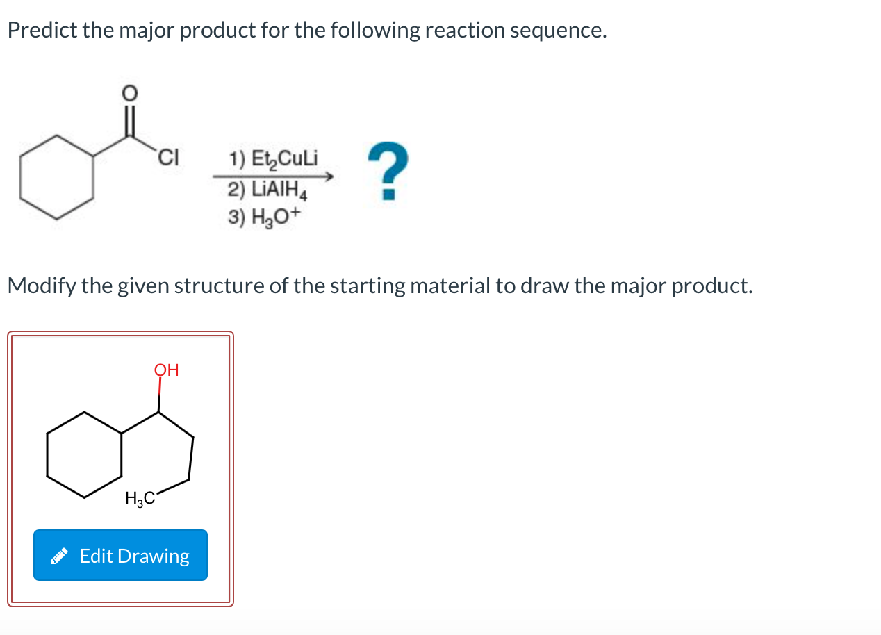 Solved Predict the major product for the following reaction | Chegg.com
