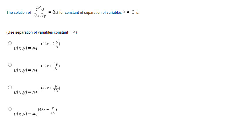 Solved The solution of \\( \\frac{\\partial^{2} u}{\\partial | Chegg.com