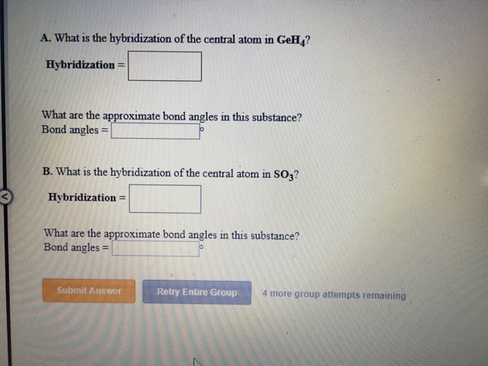 Solved A What Is The Hybridization Of The Central Atom In