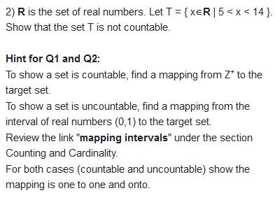 Solved 2) R is the set of real numbers. Let T = {XER|5 | Chegg.com