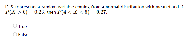 Solved If X represents a random variable coming from a | Chegg.com