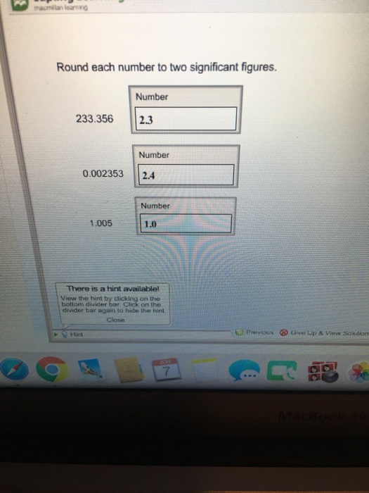Solved: Round Each Number To Two Significant Figures. 233.... | Chegg.com