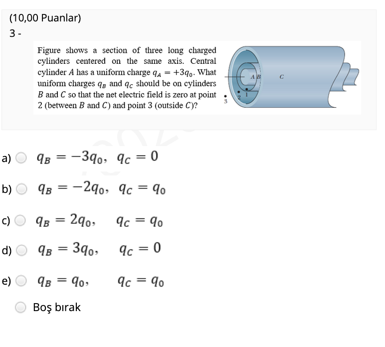 Solved Figure shows a section of three long charged | Chegg.com