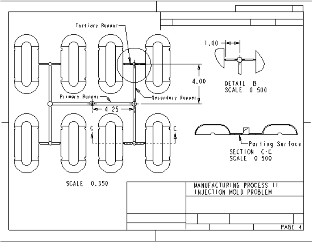 3. The location of cavity vents and parting plane | Chegg.com