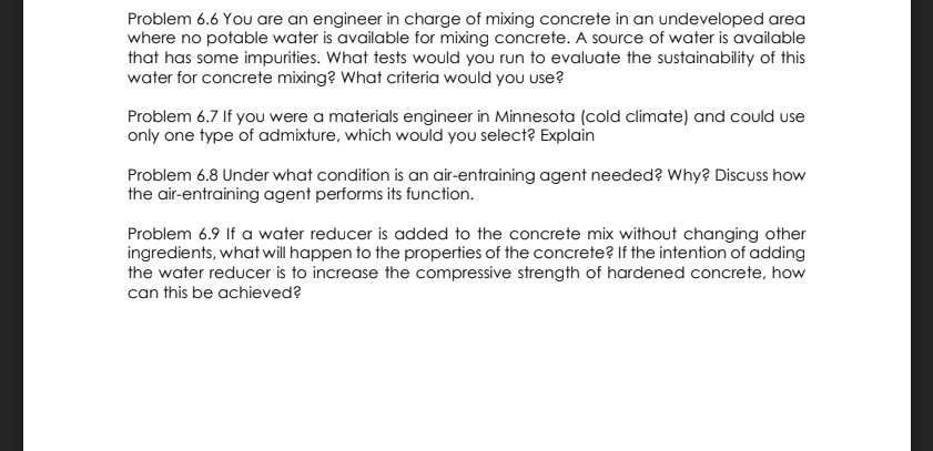 Solved Problem 6.6 You are an engineer in charge of mixing | Chegg.com