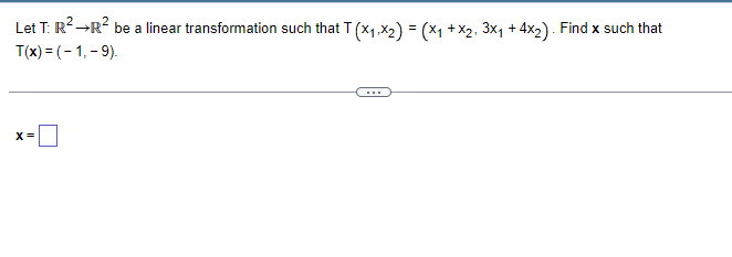 Solved Let T:R2→R2 be a linear transformation such that | Chegg.com