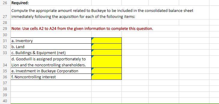 Solved Lion Corporation entered into an active acquisition | Chegg.com
