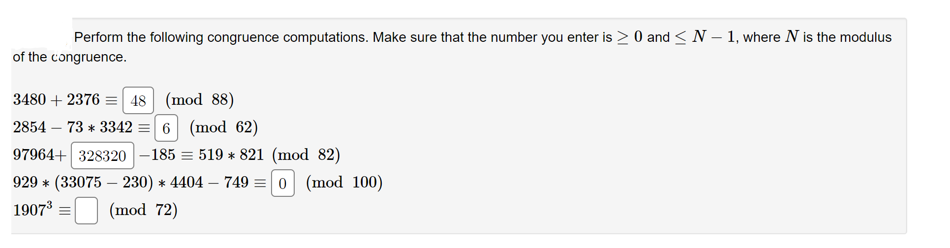 Solved Perform the following congruence computations. Make | Chegg.com