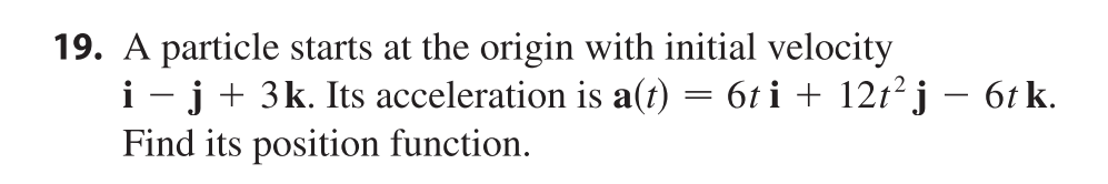 Solved 19. A particle starts at the origin with initial | Chegg.com