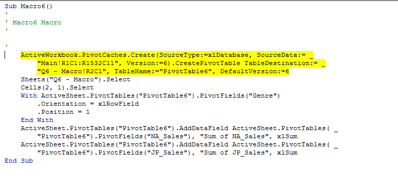 How do I create a macro, step by step, with data I | Chegg.com