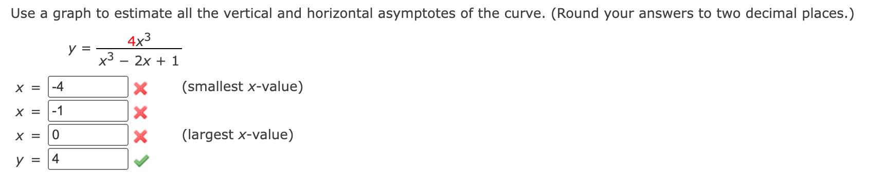 Solved Use a graph to estimate all the vertical and | Chegg.com