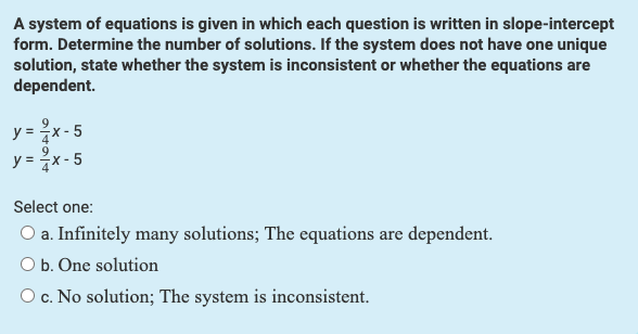 Solved A system of equations is given in which each question | Chegg.com