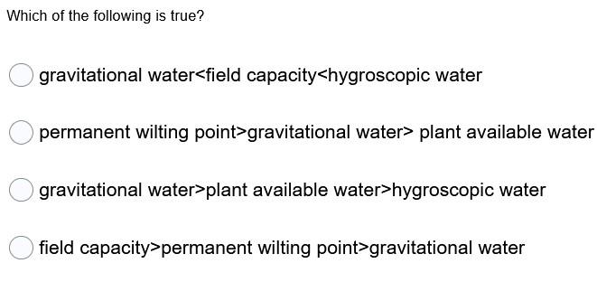 Solved Which of the following is true? gravitational | Chegg.com