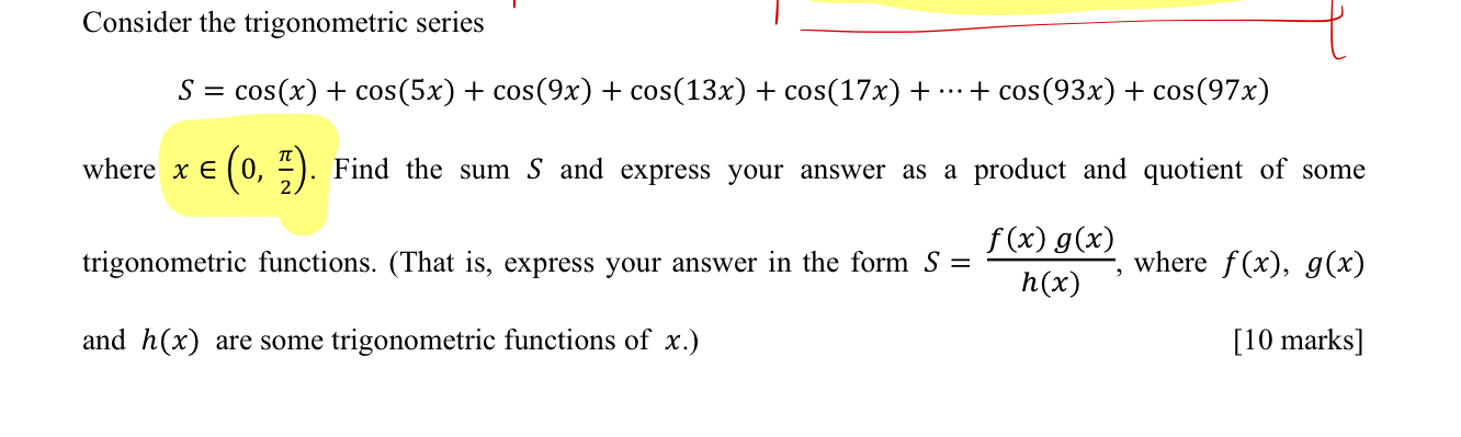 Solved code class="asciimath">Consider the trigonometric | Chegg.com