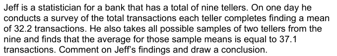 Solved Jeff is a statistician for a bank that has a total of | Chegg.com