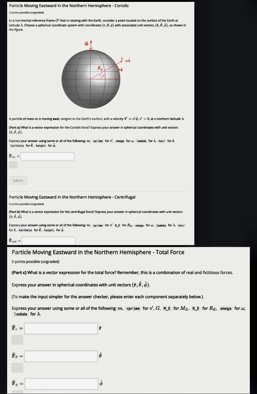 Solved Particle Moving Eastward in the Northern Hemisphere - | Chegg.com