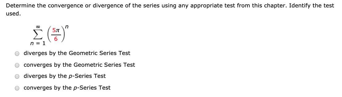 Solved Determine the convergence or divergence of the series | Chegg.com